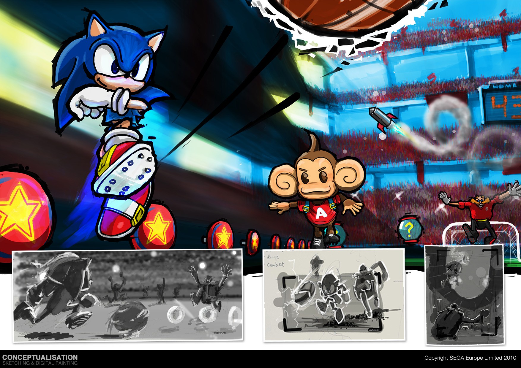Concept arts de jogos de Luta e Futebol do Sonic foram encontradas ...
